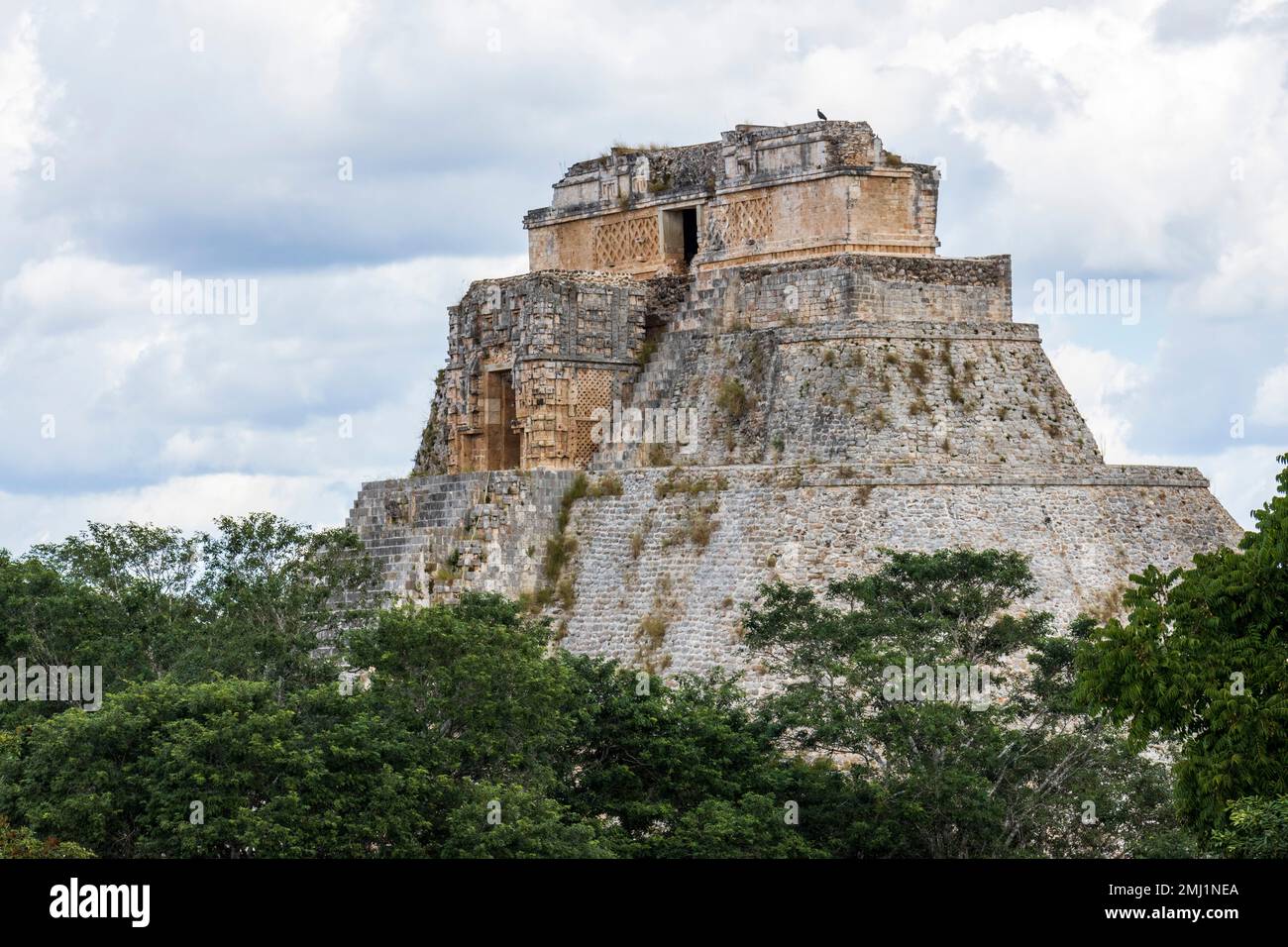 Pyramid of the Magician in Uxmal, Yucatan, Mexico Stock Photo - Alamy