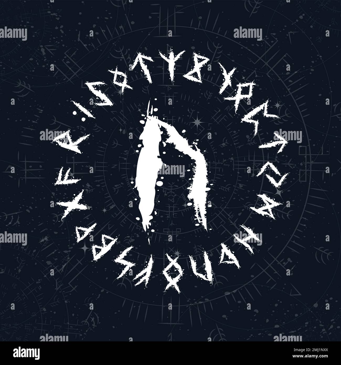 Abstract Skandinavian Uruz viking rune Stock Vector Image & Art - Alamy