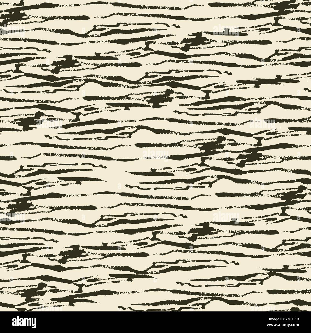 Hand-drawn rough bark and waves vector seamless texture pattern for ...