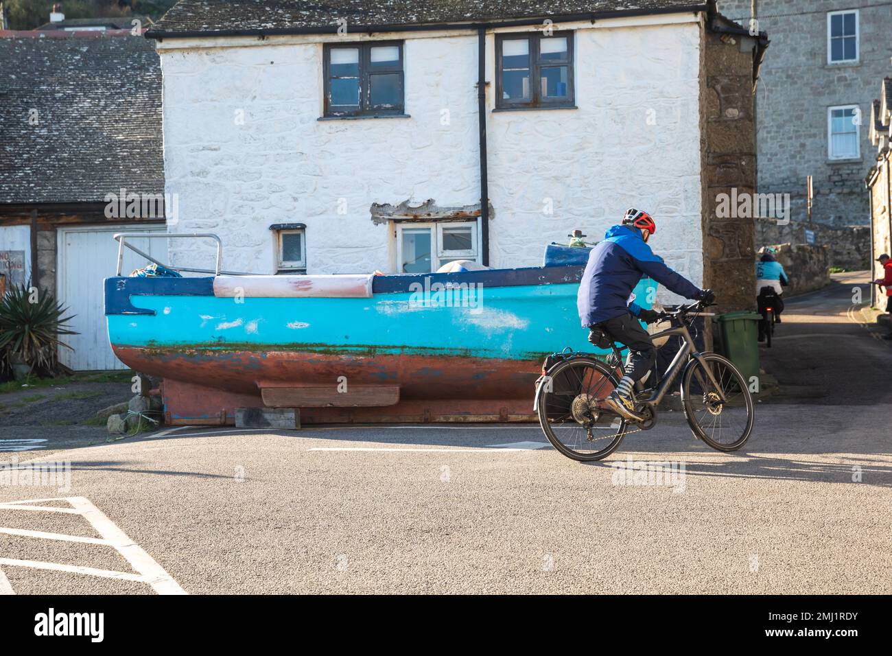 Mousehole,Cornwall,27th January 2023,Blue skies over Mousehole in ...