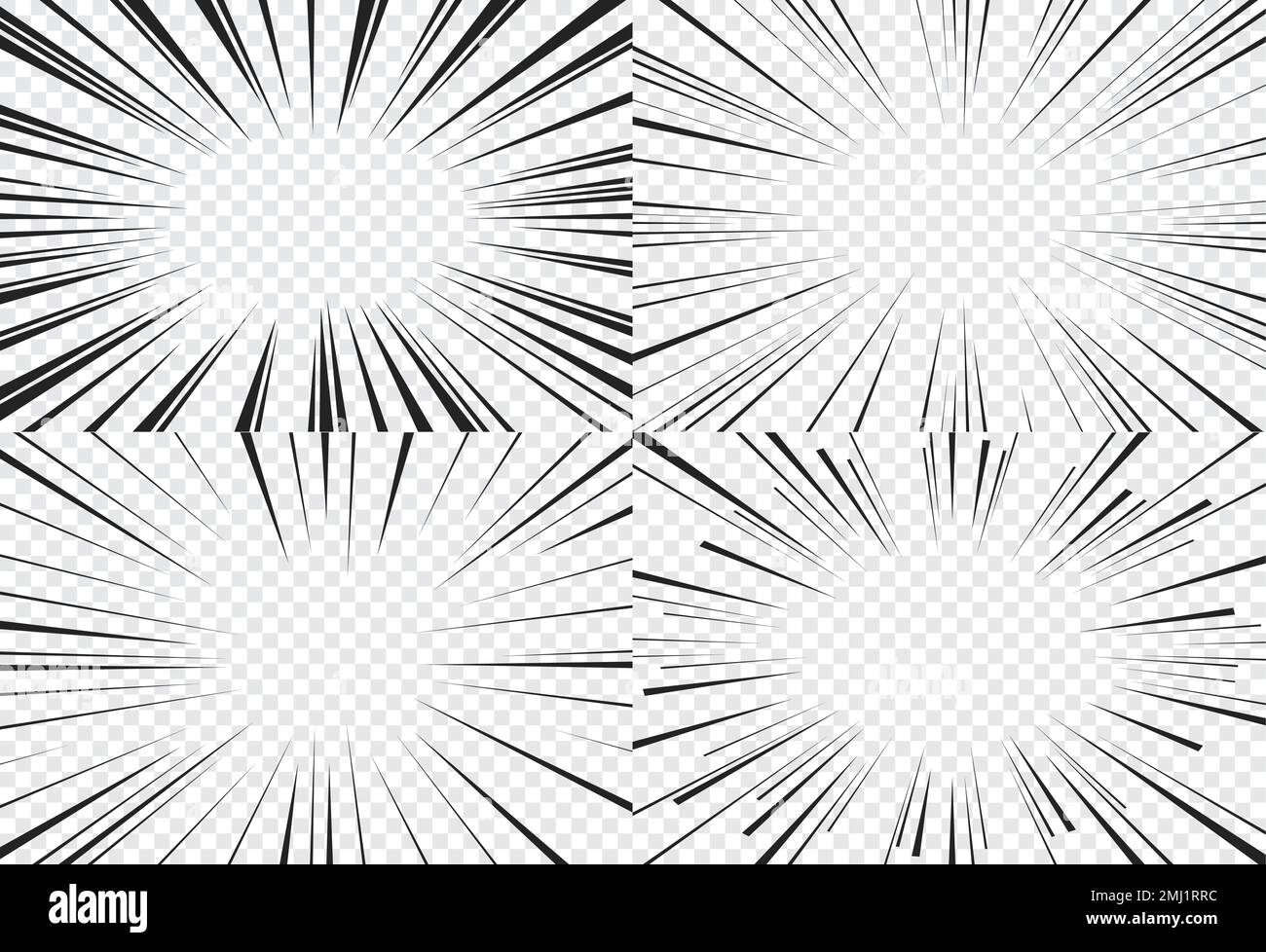 Manga transparent background, comic explosion. Abstract vector anime ...