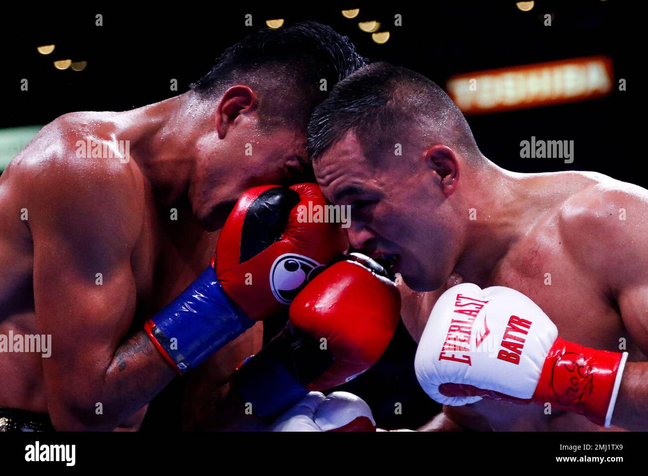 Mario Barrios fights against Batyr Akhmedov during the WBA World Super ...