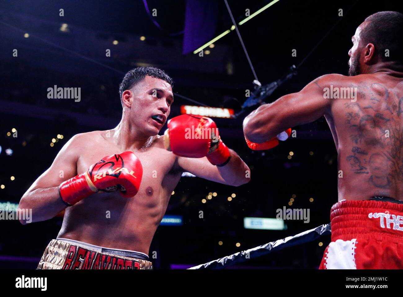 Anthony Dirrell fights against David Benavidez during the WBC World Super Middleweight ...