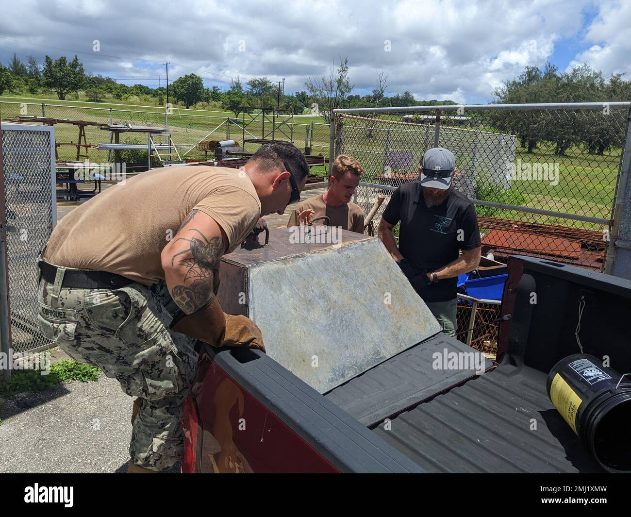 SANTA RITA, Guam (Aug. 24, 2022) Steelworkers assigned to Naval Mobile ...