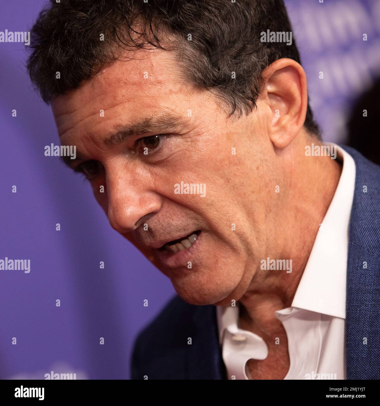 Actor Antonio Banderas attends the premiere of "Pain and Glory" at ...