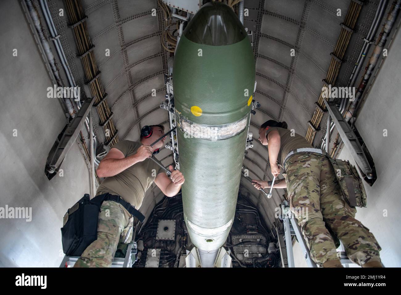 Staff Sgt. Shay Johnson, 28th Aircraft Maintenance Squadron load crew ...