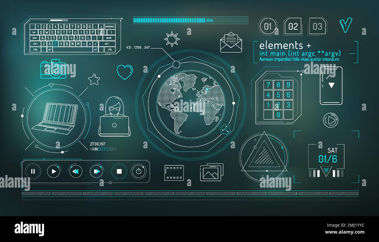 Set of infographic elements about internet communication and global ...