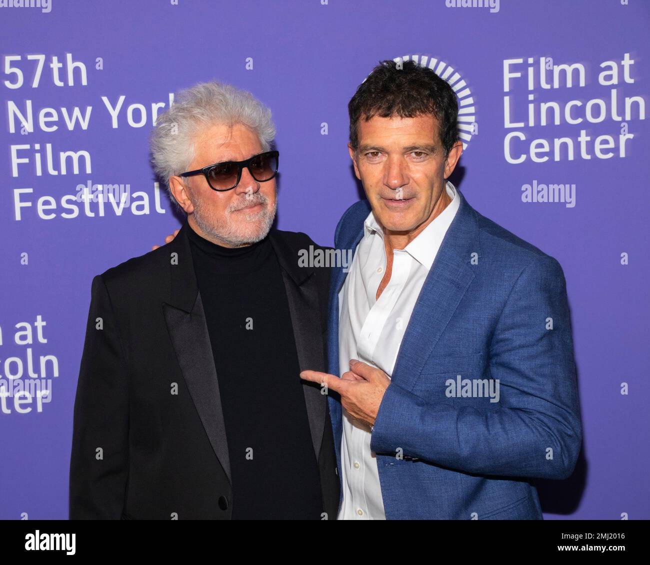 Director/screenwriter Pedro Almodovar, left, and actor Antonio Banderas ...