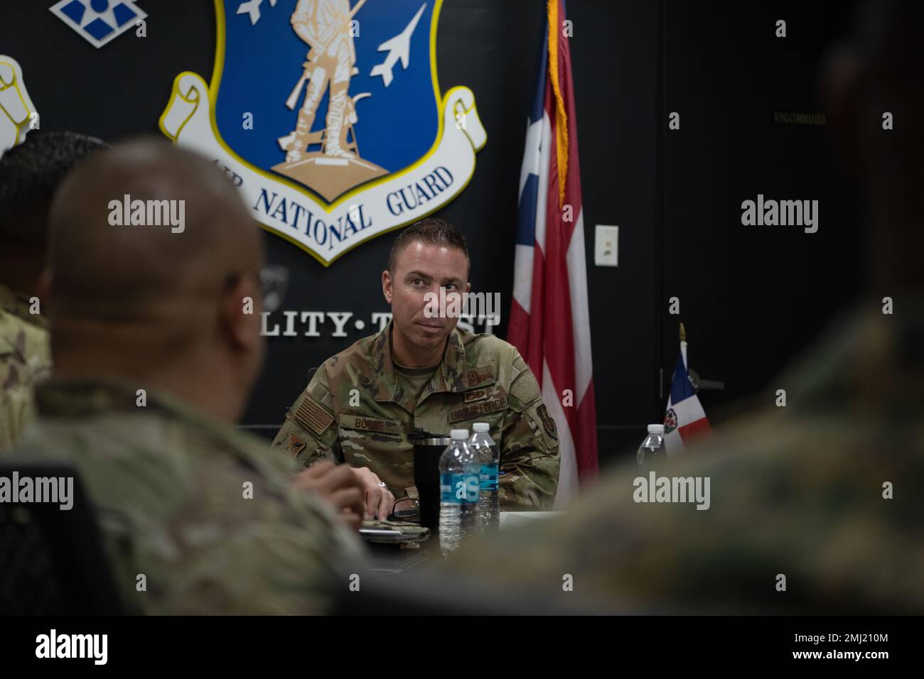 U.S. Air Force Col. Pete Boone, commander, 156th Wing, attends a State ...