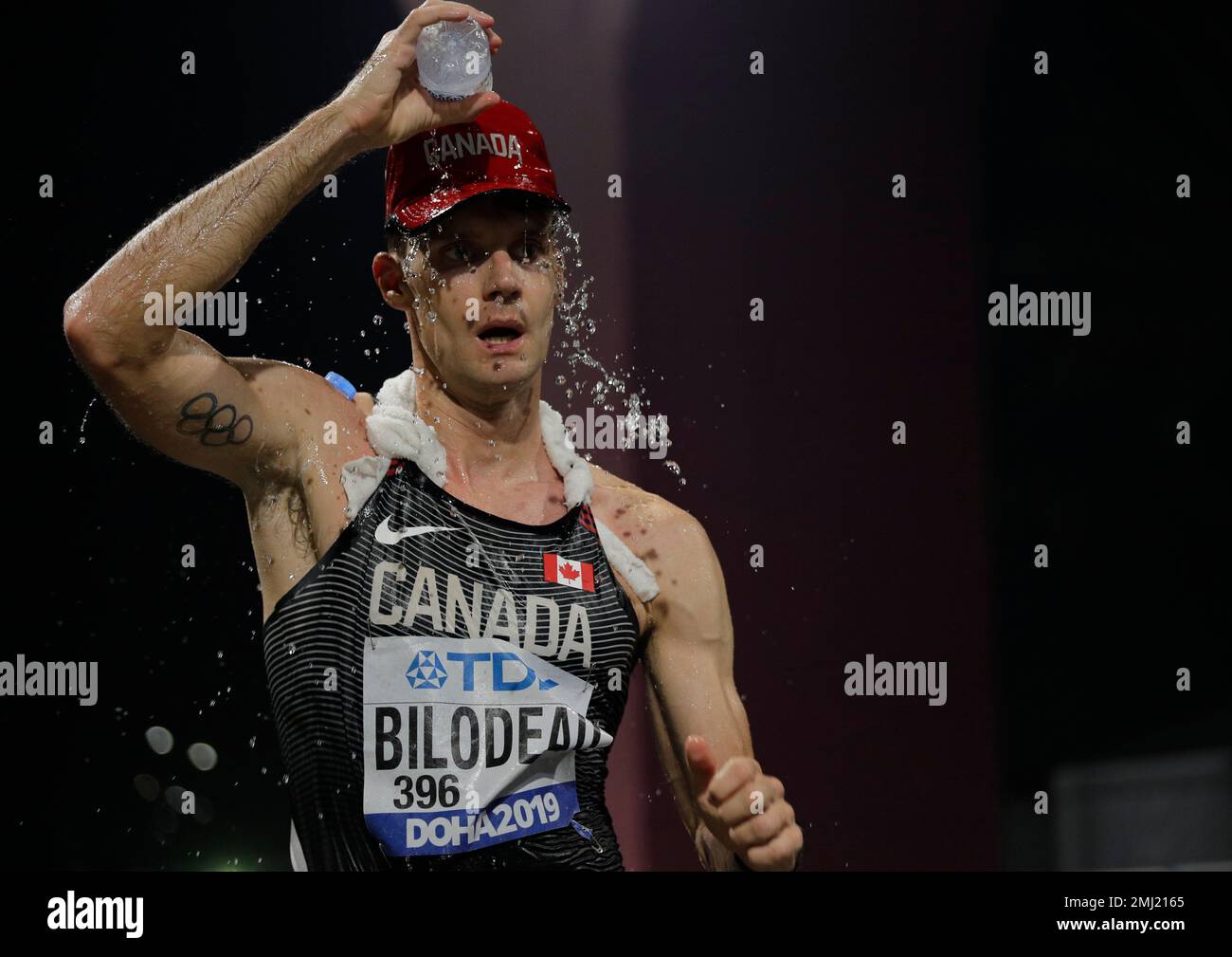 Mathieu Bilodeau, of Canada, competes during the the men's kilometer ...
