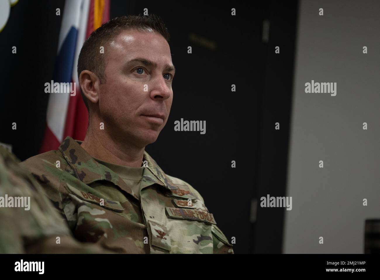 U.S. Air Force Col. Pete Boone, commander, 156th Wing, attends a State ...