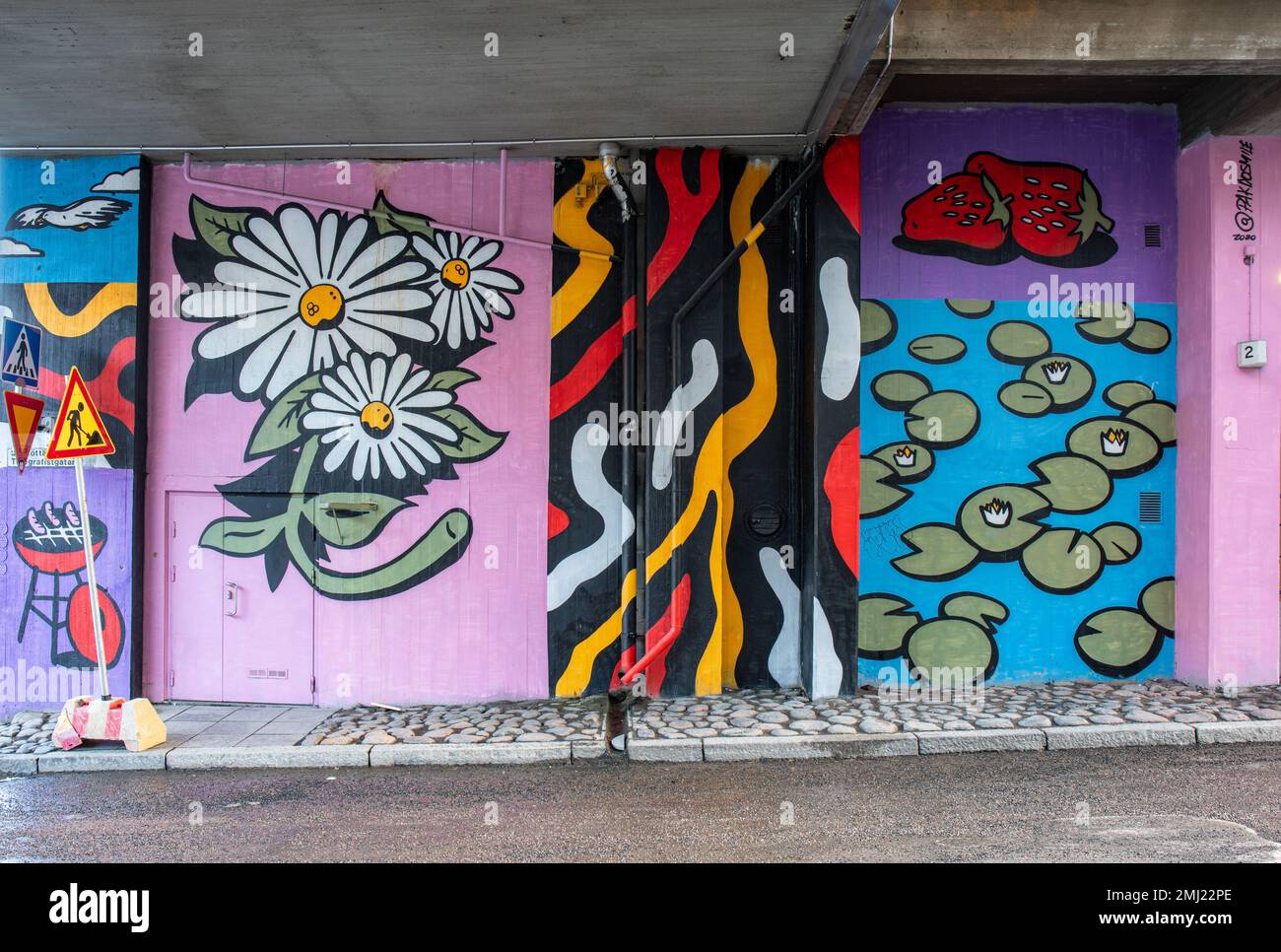 Street art for editorial use only. Mural graffiti by Spanish artist ...