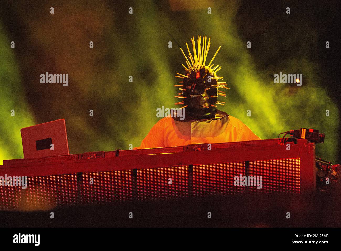 Craig Jones of Slipknot performs during Louder Than Life at Highland ...