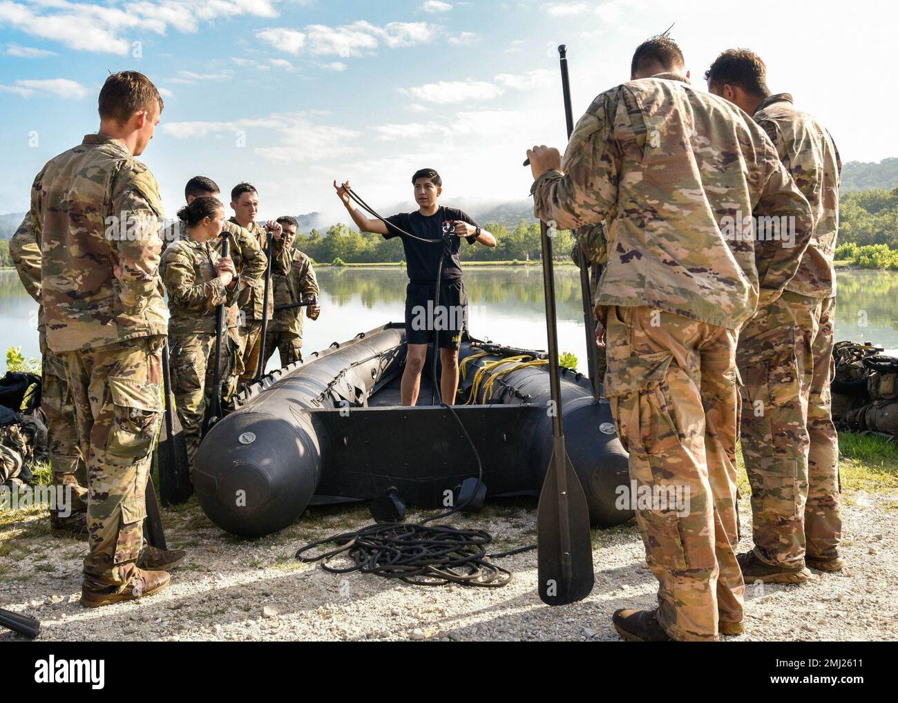 Sapper Leader Course instructor Staff Sgt. Ariana Sanchez instructs ...