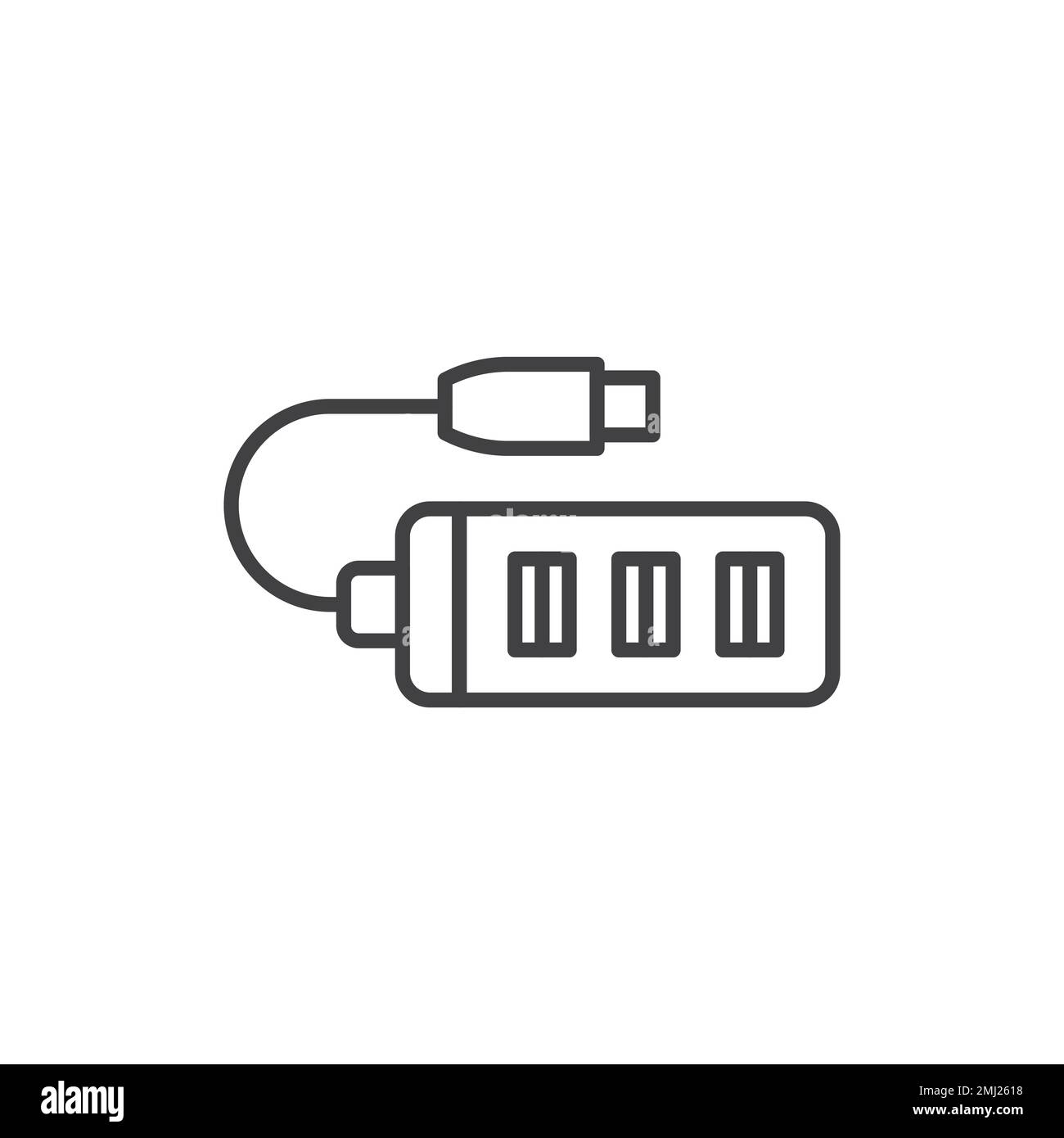 USB HUB icon. linear style sign for mobile concept and web design Stock ...