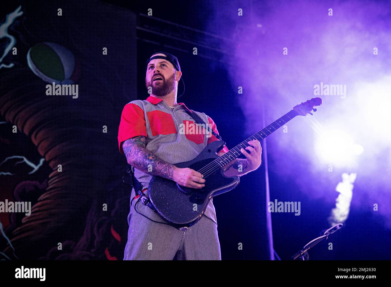 Kevin Skaff of A Day to Remember performs during Louder Than Life at ...