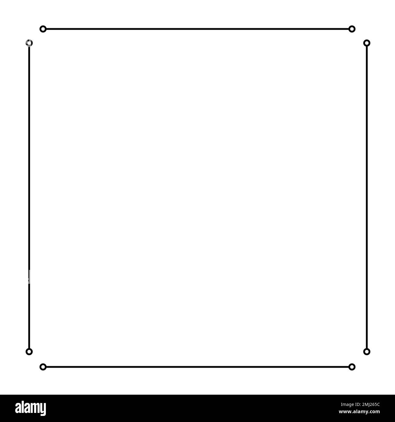 Simple and floral frame and square border Stock Photo - Alamy