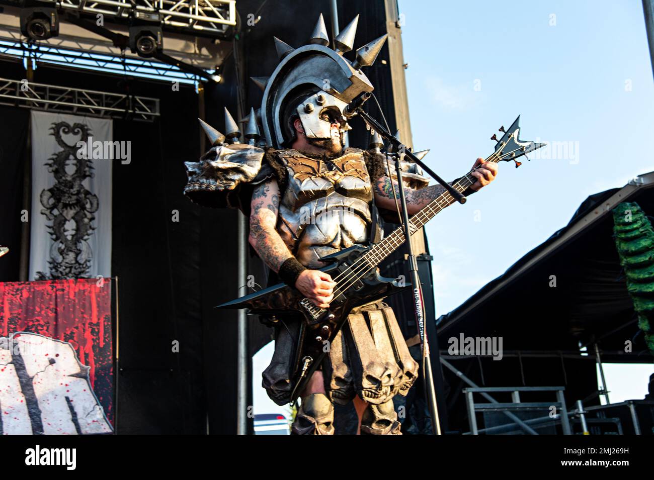 Casey Orr as Beefcake the Mighty of GWAR performs during Louder Than Life at Highland Festival ...