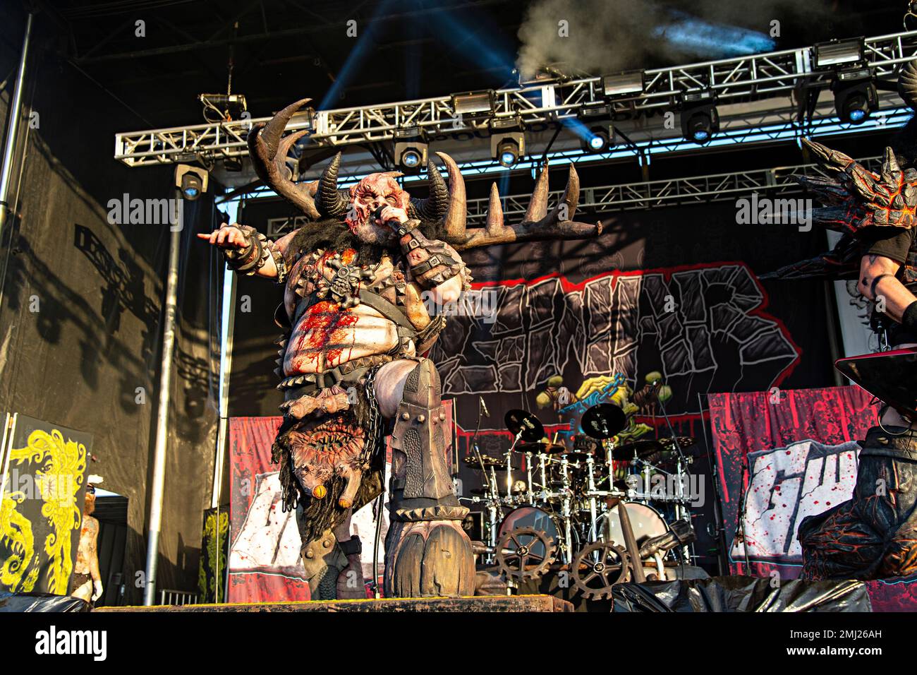 Michael Bishop as Blothar of GWAR performs during Louder Than Life at ...