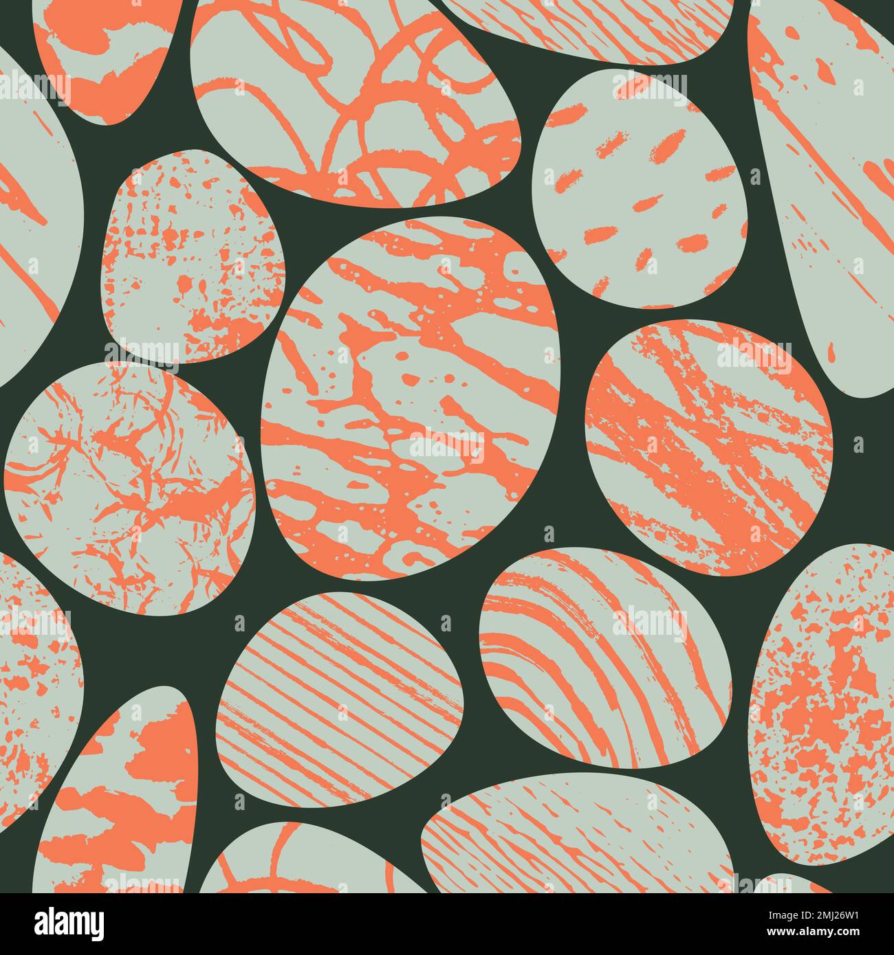 Artistic vector seamless patterns of textured doodles pebbles and rocks ...