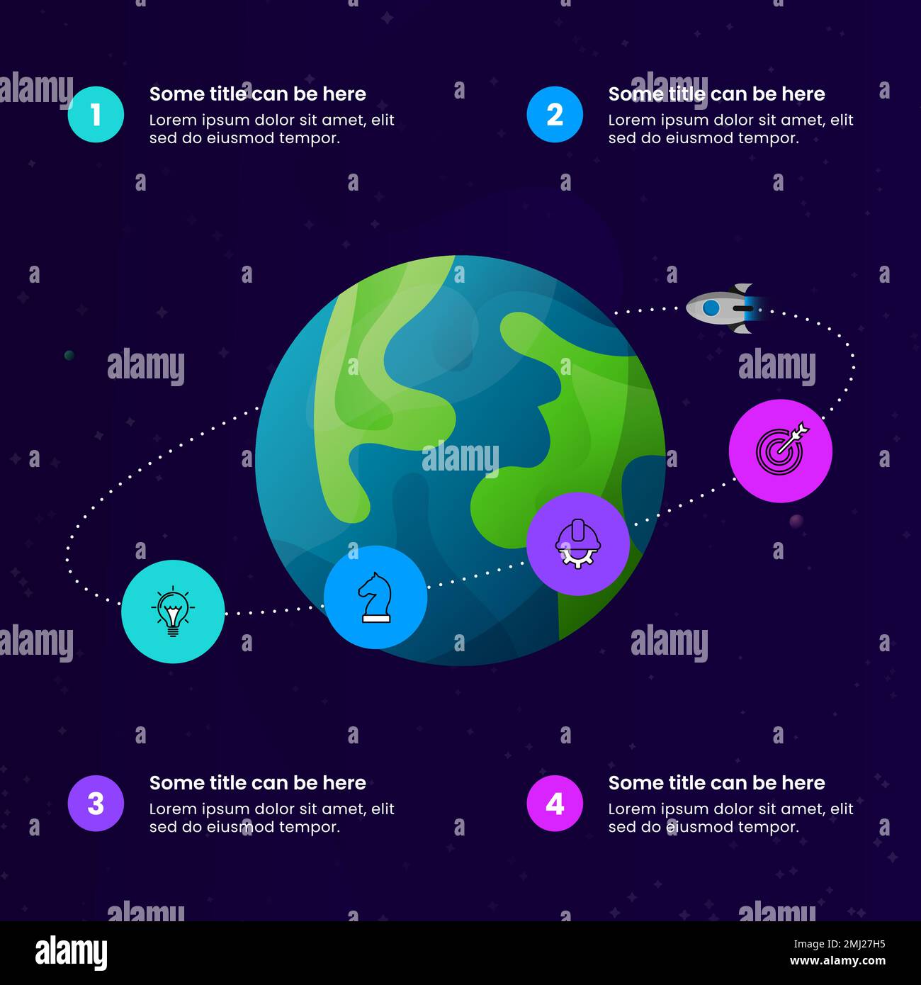 Infographic template with icons and 4 options or steps. Business ...