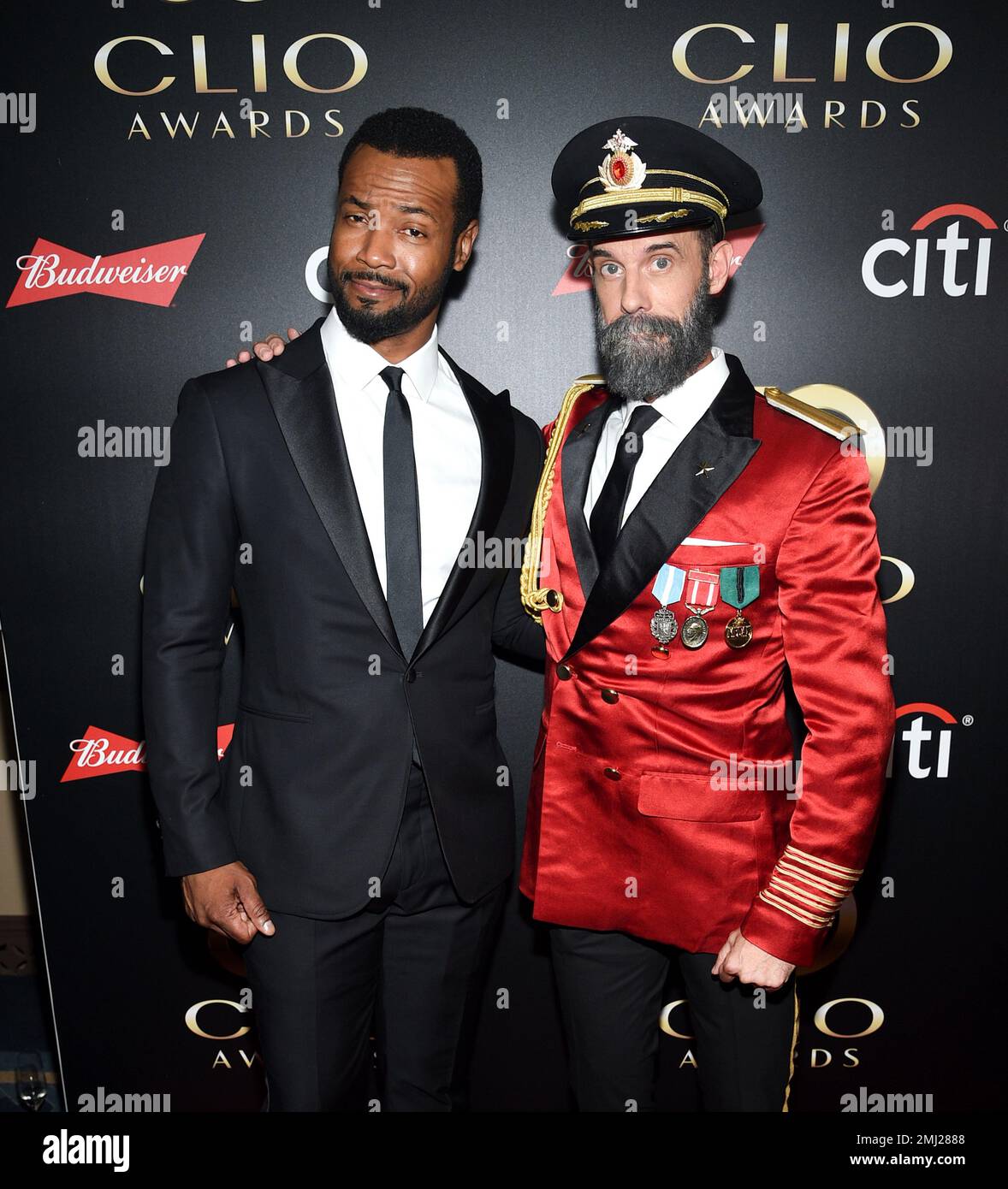 Actors Isaiah Mustafa, left, aka "The Old Spice Guy" and Brandon ...