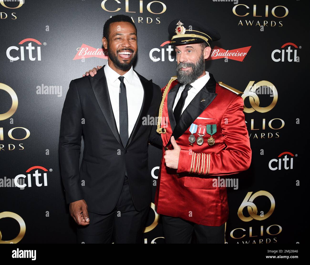 Actors Isaiah Mustafa, left, aka "The Old Spice Guy" and Brandon ...