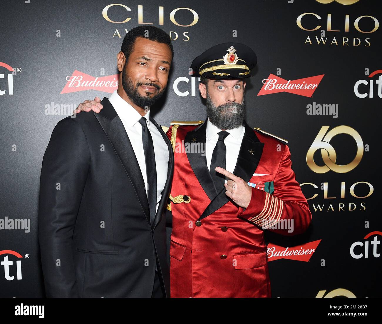 Actors Isaiah Mustafa, left, aka "The Old Spice Guy" and Brandon ...