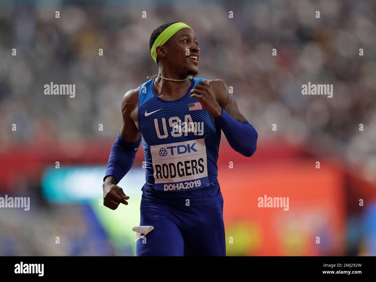 Michael Rodgers of the United States competes during the men's 100 ...