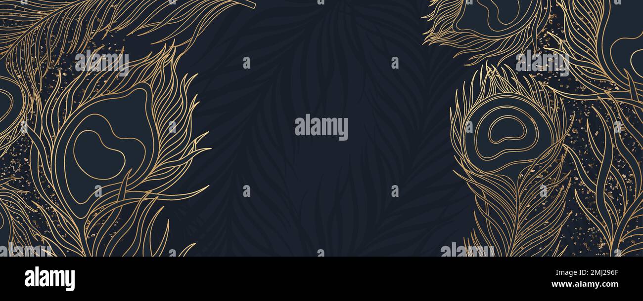 Horizontal banner with peacock feathers. Luxury and beautiful ...