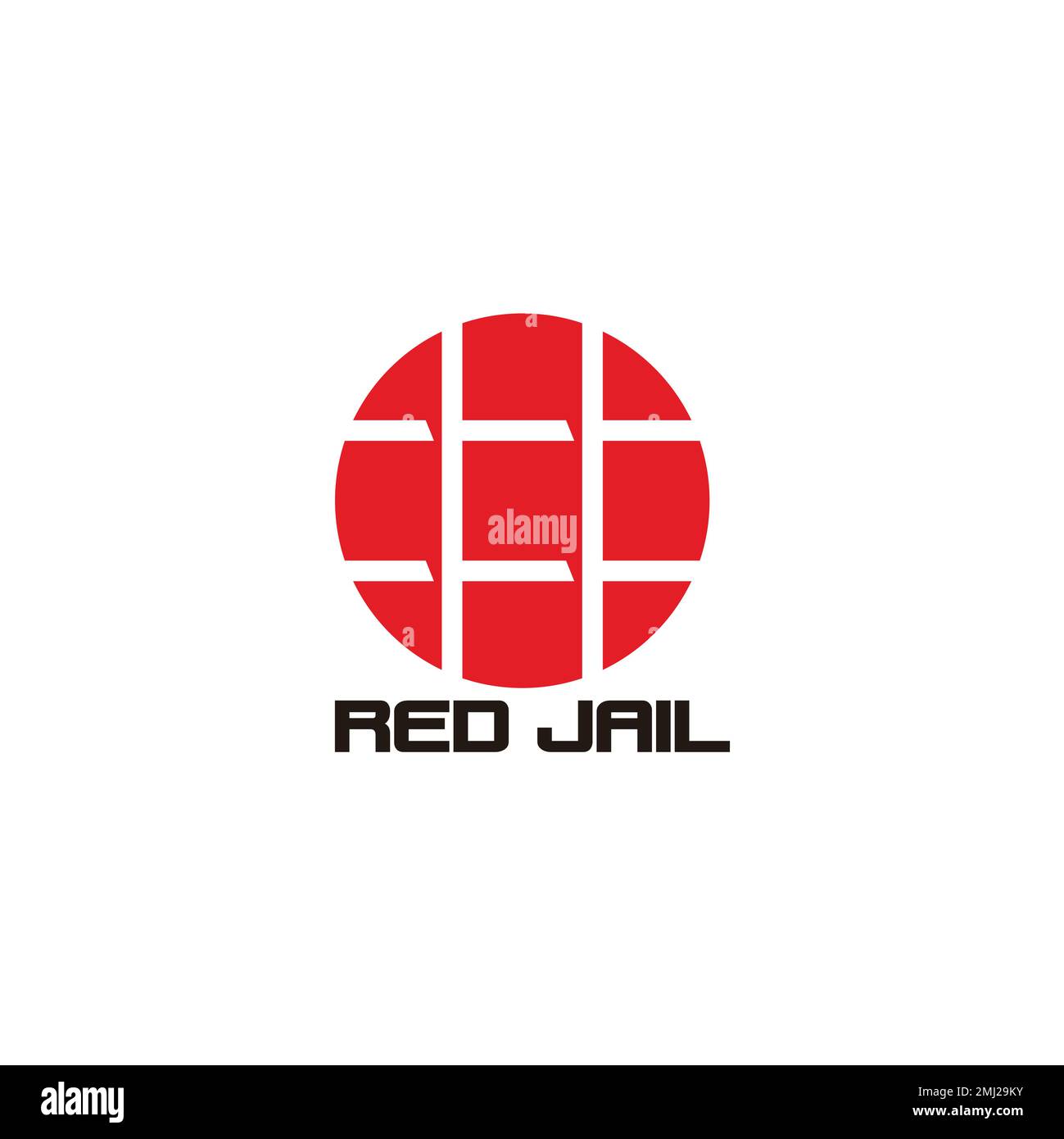 red jail symbol simple logo vector Stock Vector Image & Art - Alamy