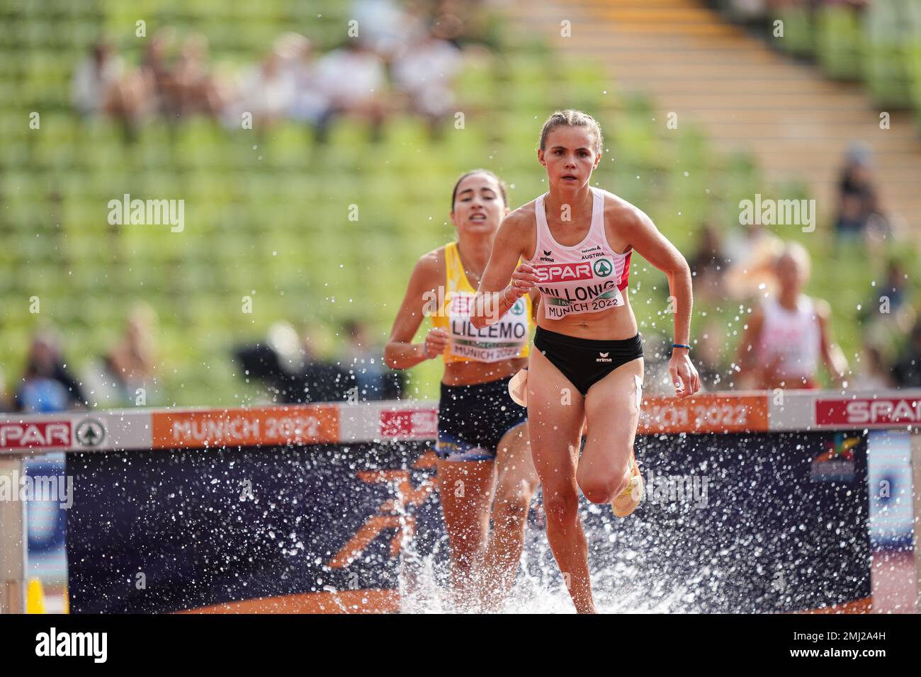 Lena MILLONIG participating in the 3000m steeplechase of the European Athletics Championships in ...