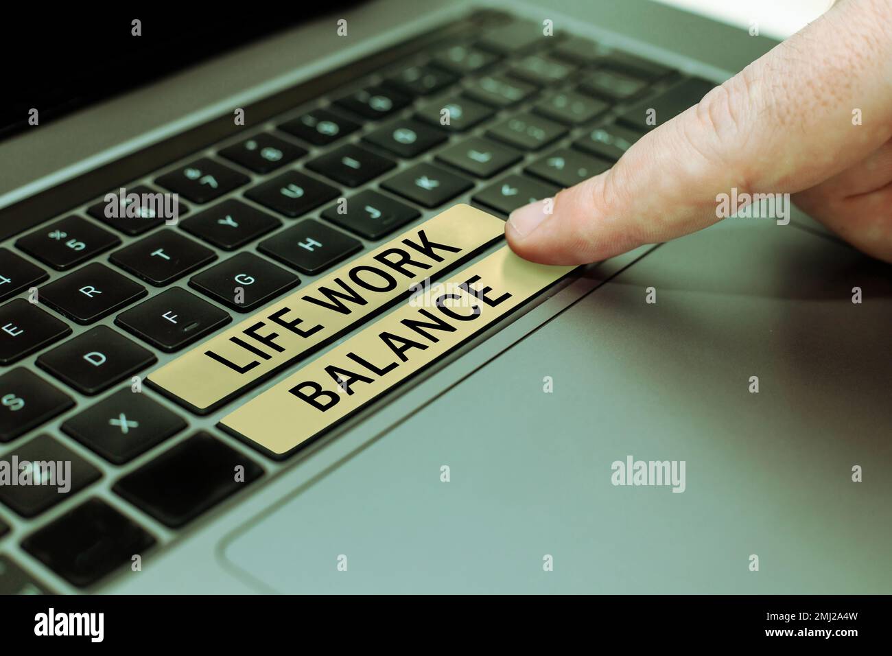 Conceptual display Life Work Balance, Conceptual photo stability person ...