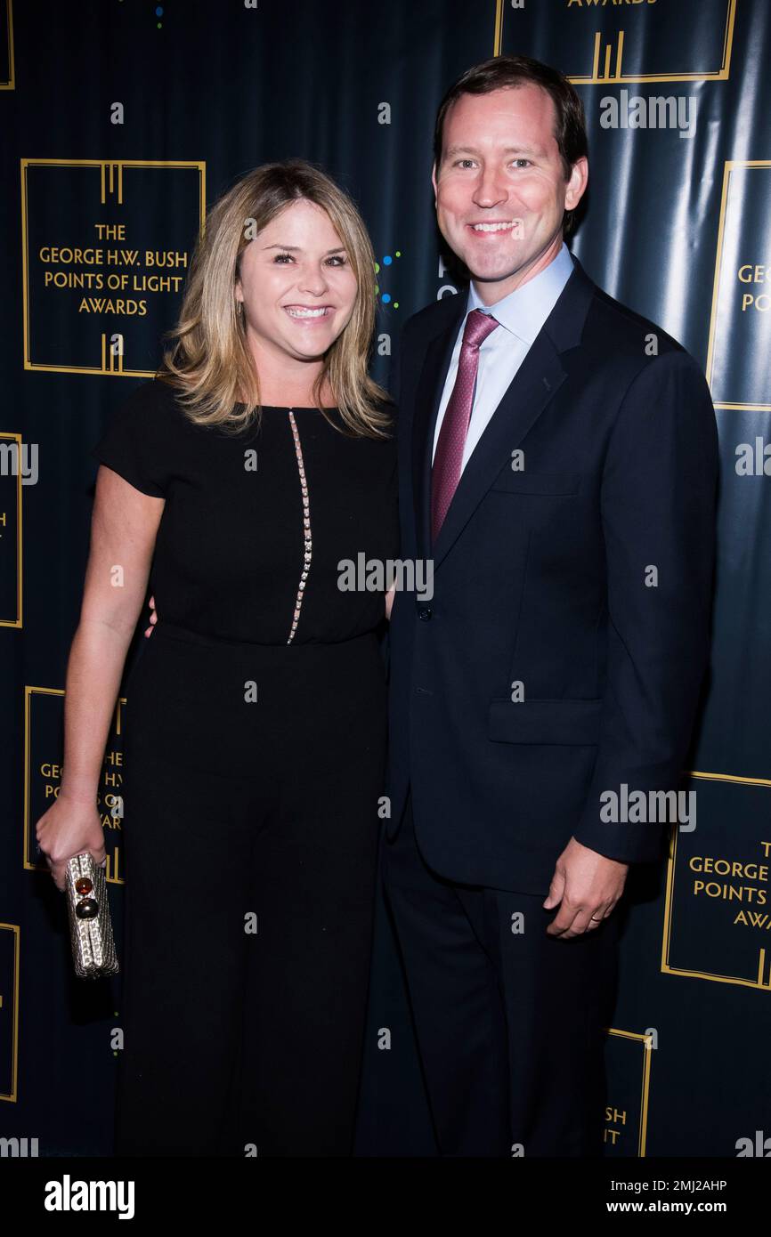 Jenna Bush Hager and Henry Hager attend the George H.W. Bush Points of ...