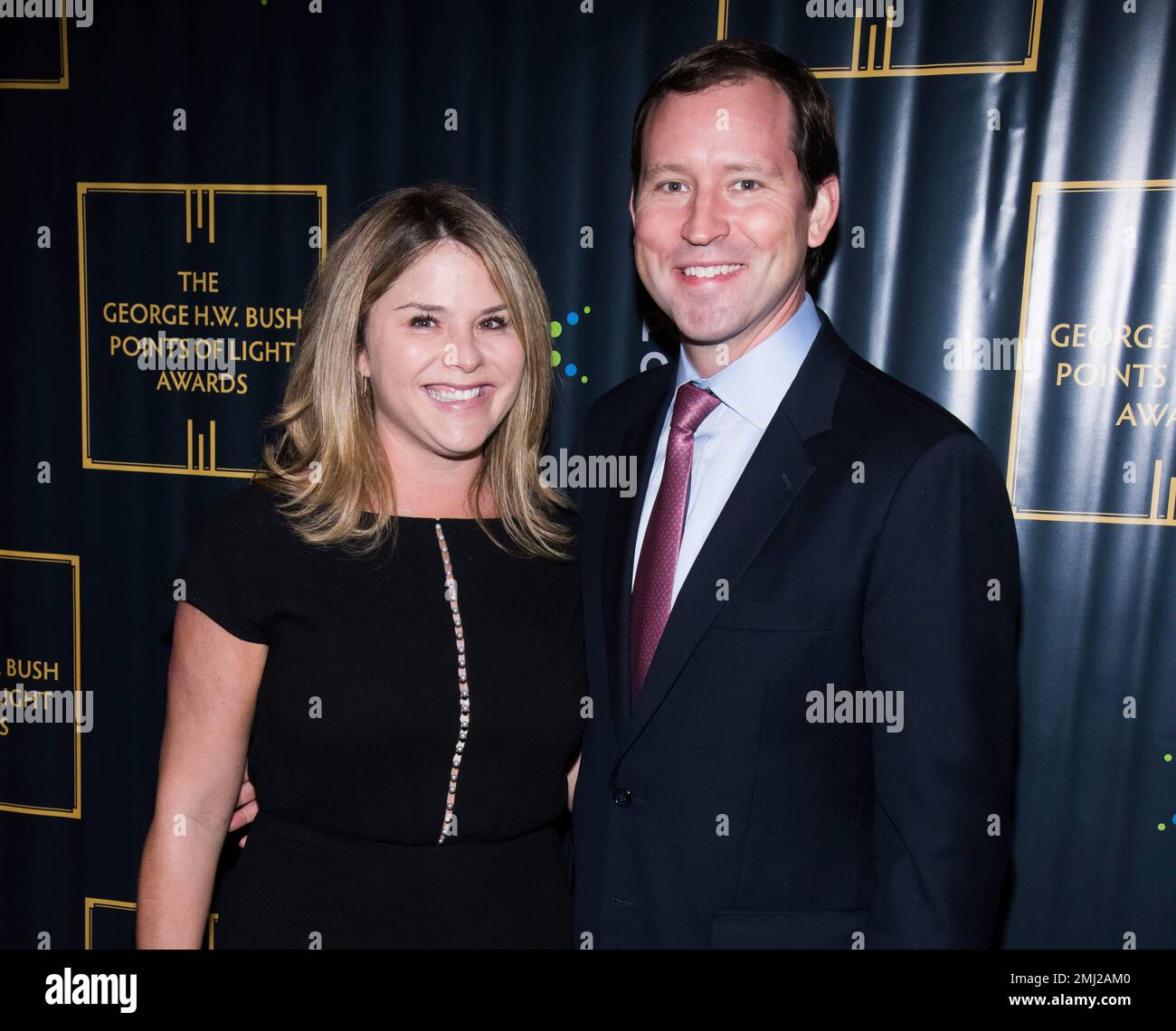 Jenna Bush Hager and Henry Hager attend the George H.W. Bush Points of ...