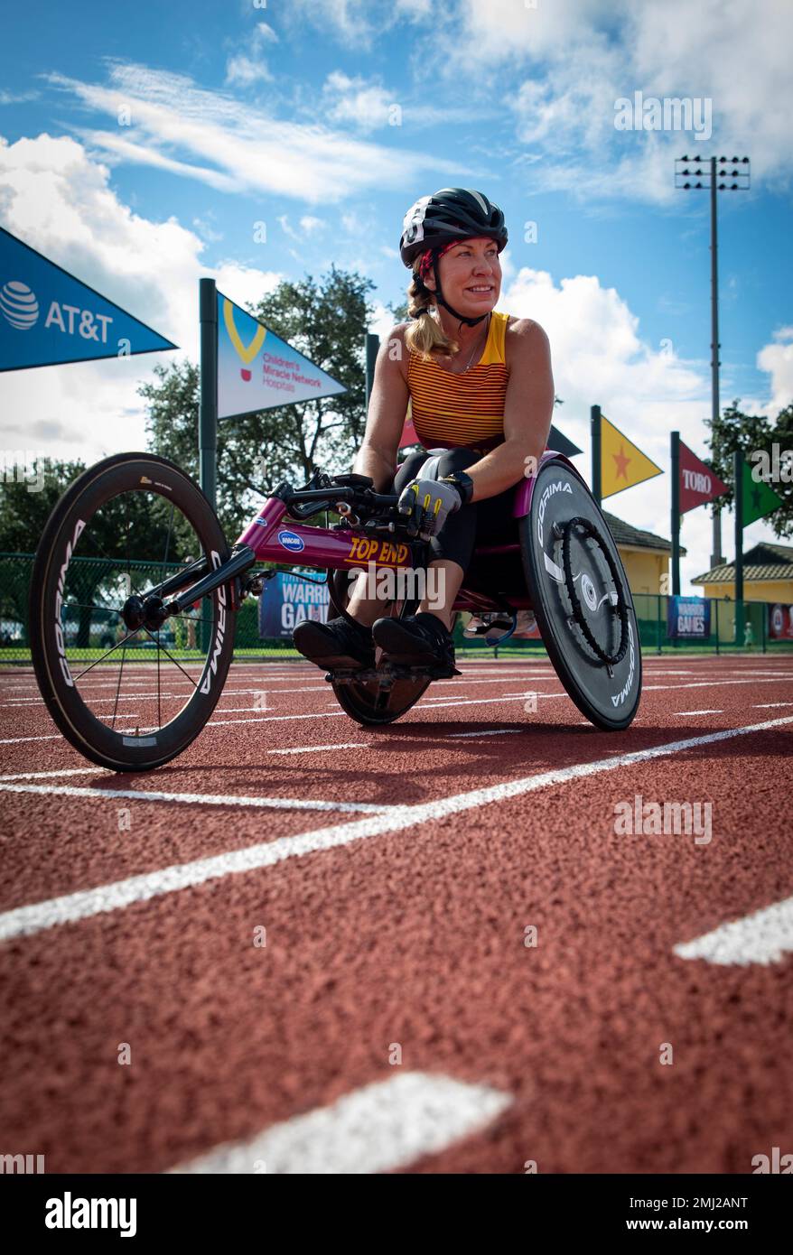 U.S. Marine Corps Staff Sgt. Corey Peterson, veteran, competes in a ...