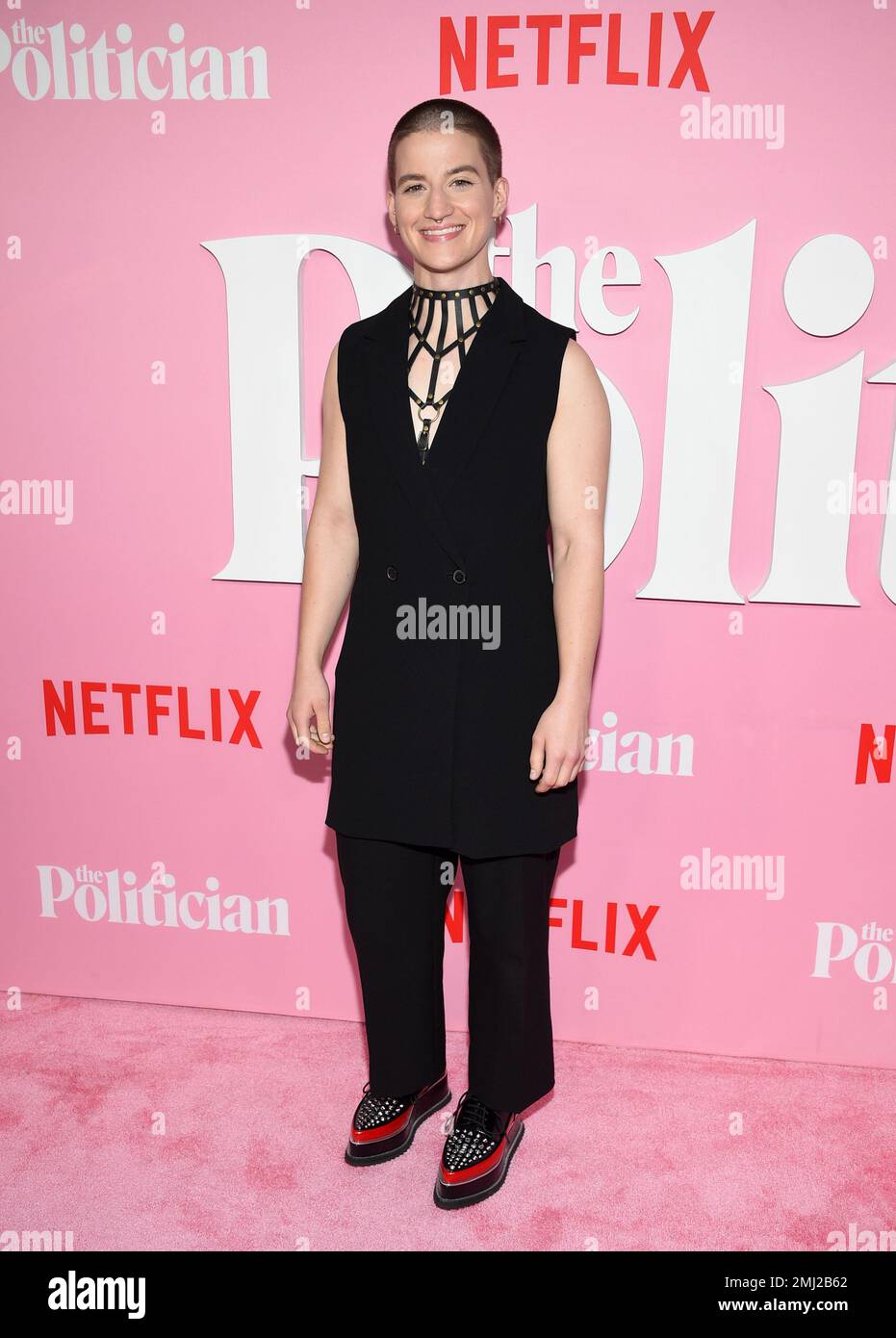 Theo Germaine attends the premiere of Netflix's "The Politician" at the ...