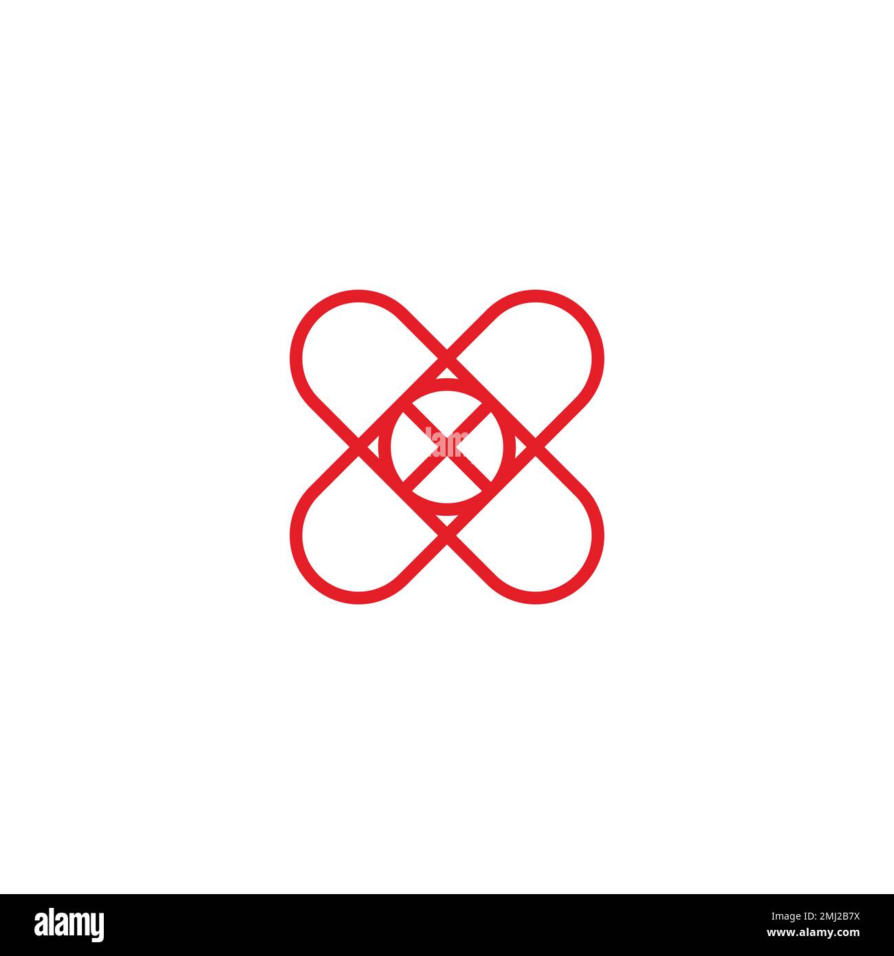 cross x simple thin line geometric logo vector Stock Vector Image & Art ...