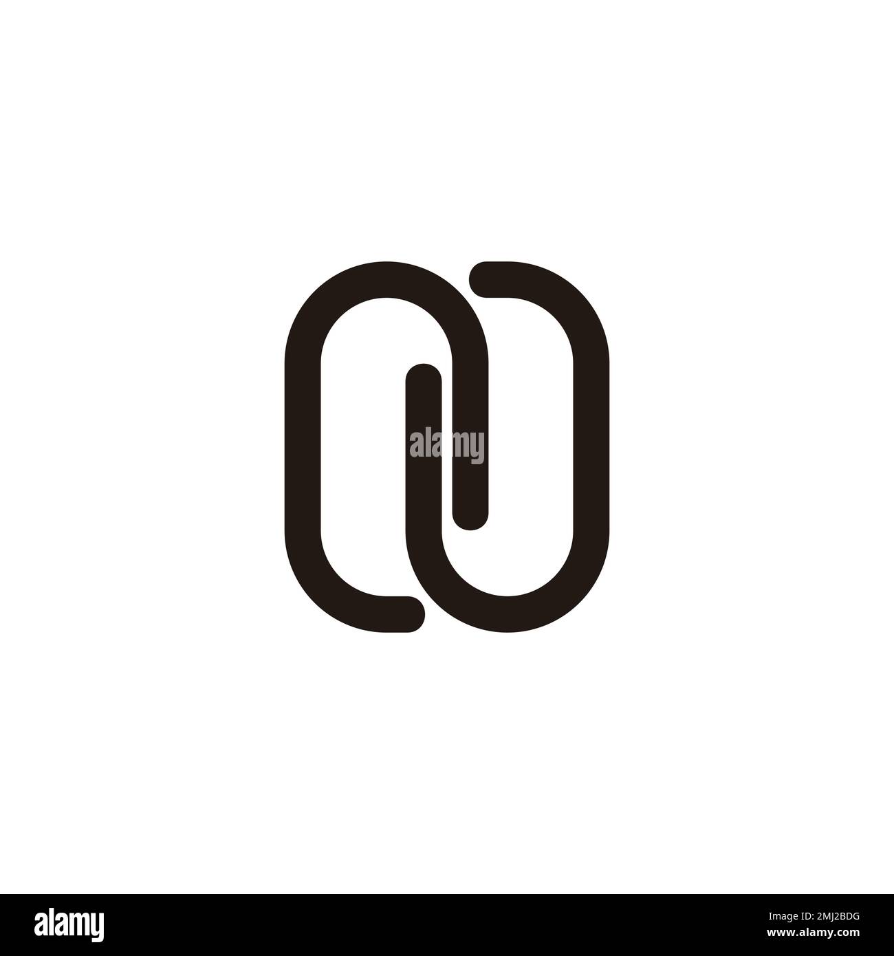 letter n paper clip linked logo vector Stock Vector Image & Art - Alamy