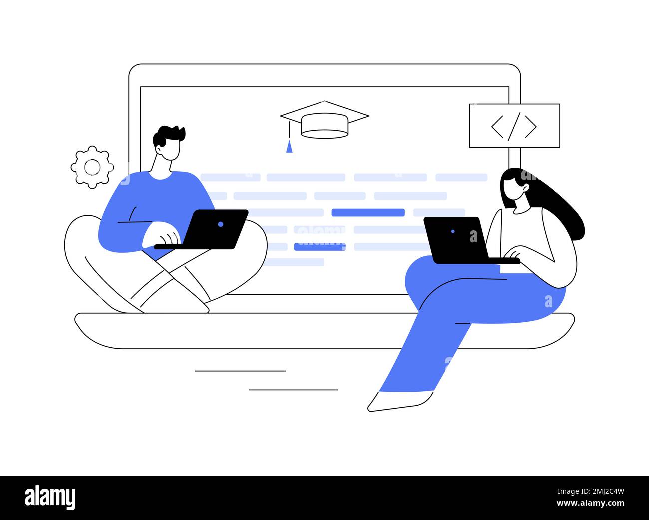 Coding workshop abstract concept vector illustration Stock Vector Image ...