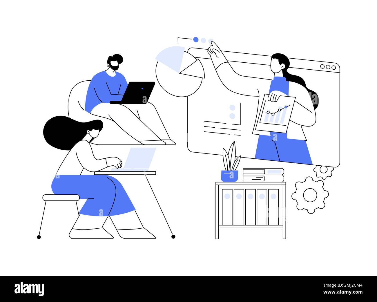 Online workshop abstract concept vector illustration Stock Vector Image ...