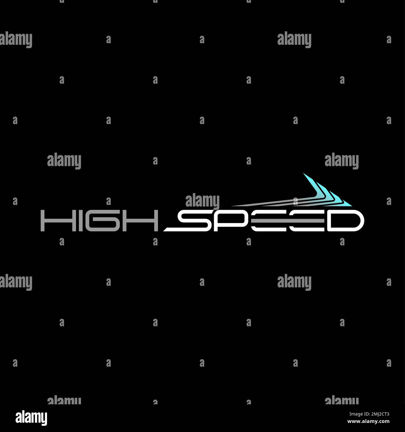 Simple and unique letter or word HIGH SPEED italic font with fast cut ...