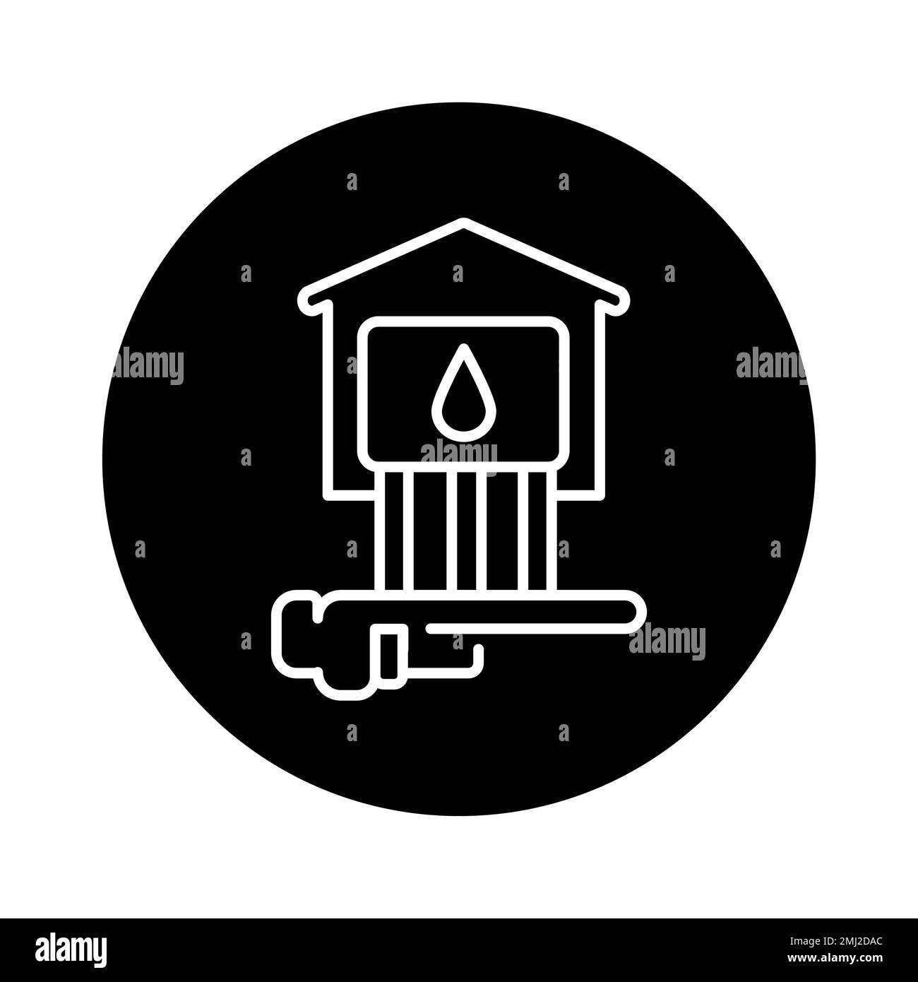 Private water supply Stock Vector Images - Alamy
