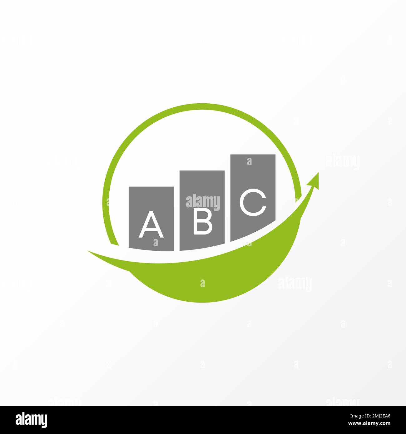 Simple but unique chart or trading with arrow and circle image graphic ...