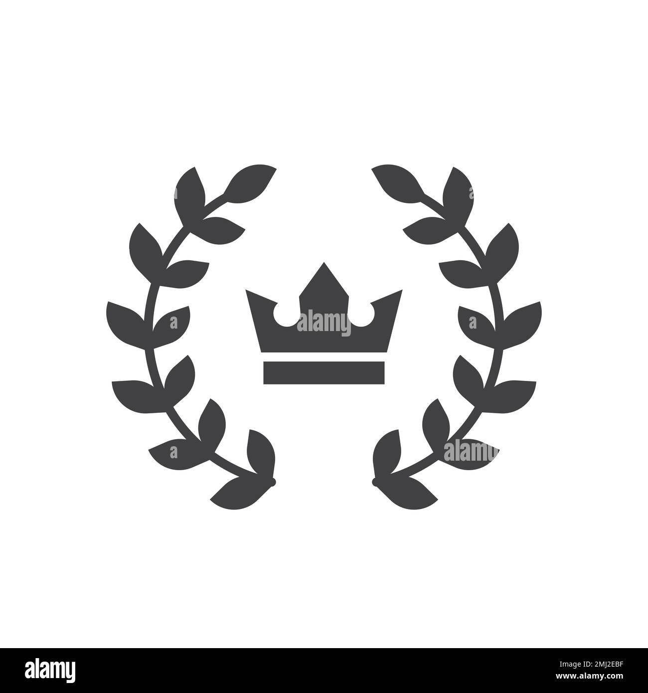 Crown And Laurel Wreath Icon Linear Style Sign For Mobile Concept And Web Design Stock Vector