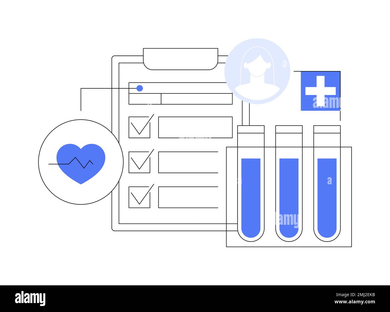 Cardiac patient card abstract concept vector illustration Stock Vector ...