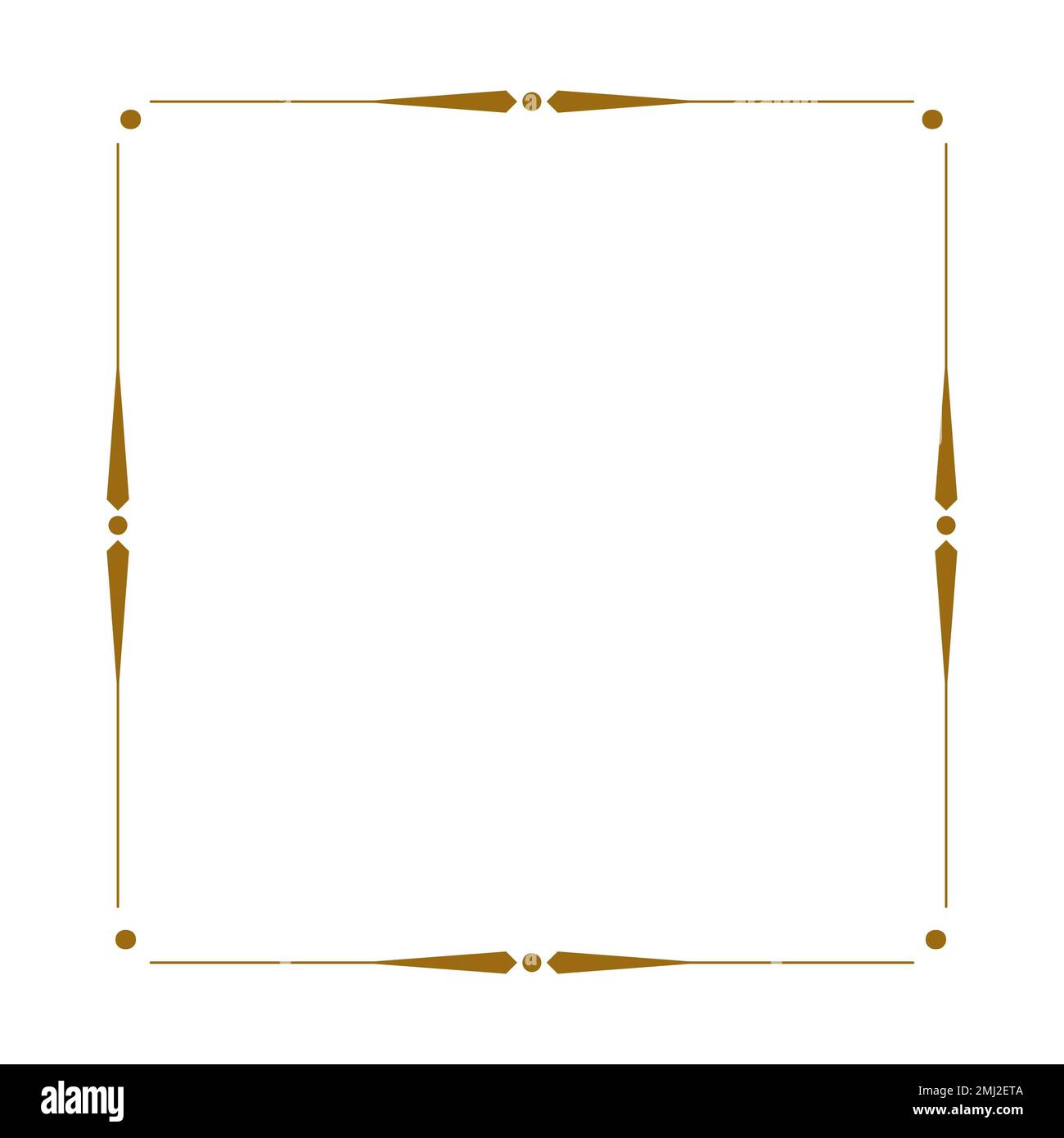 Simple and floral frame and square border Stock Photo - Alamy