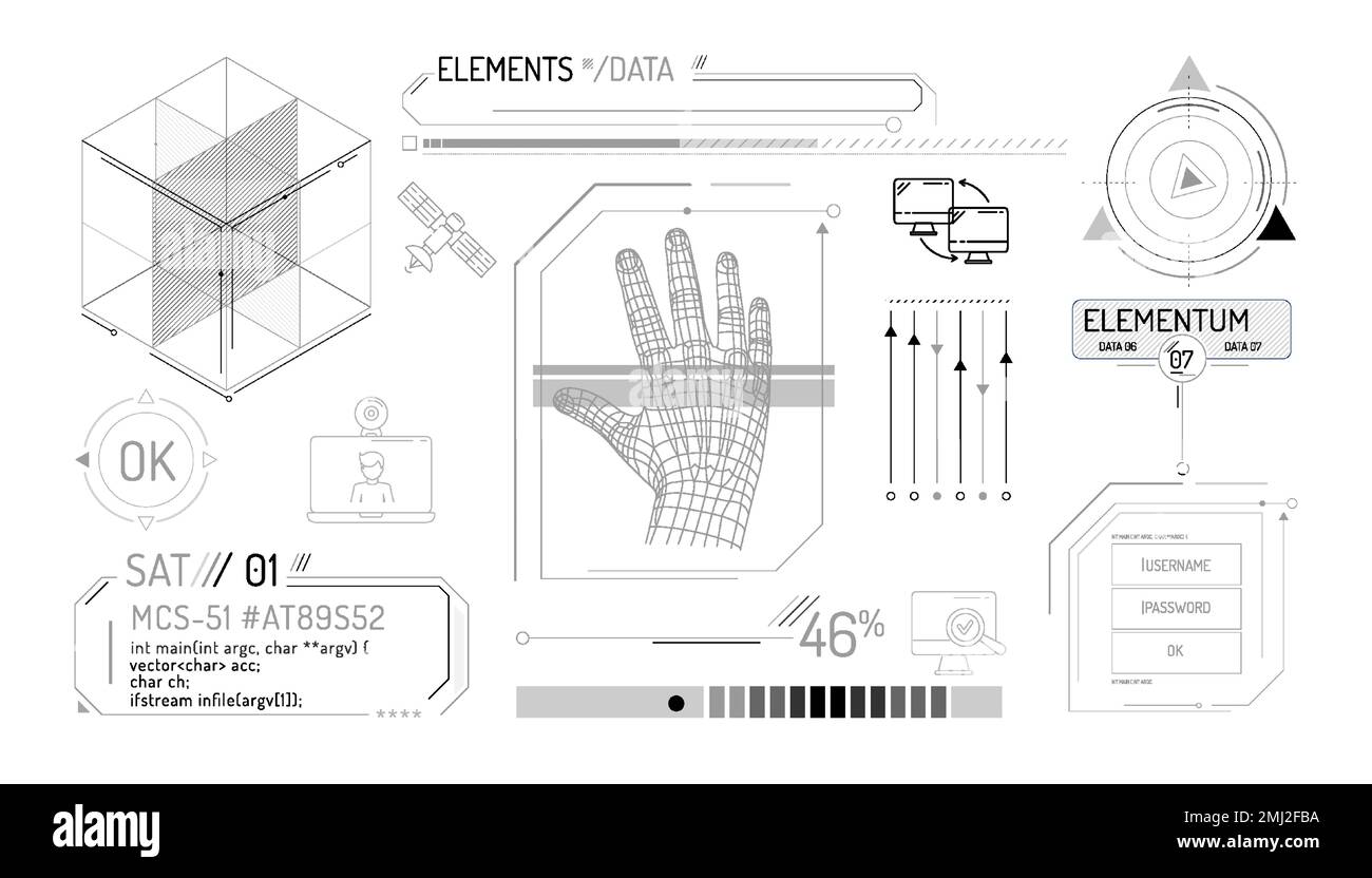 Set of infographic elements about satellite internet and network ...