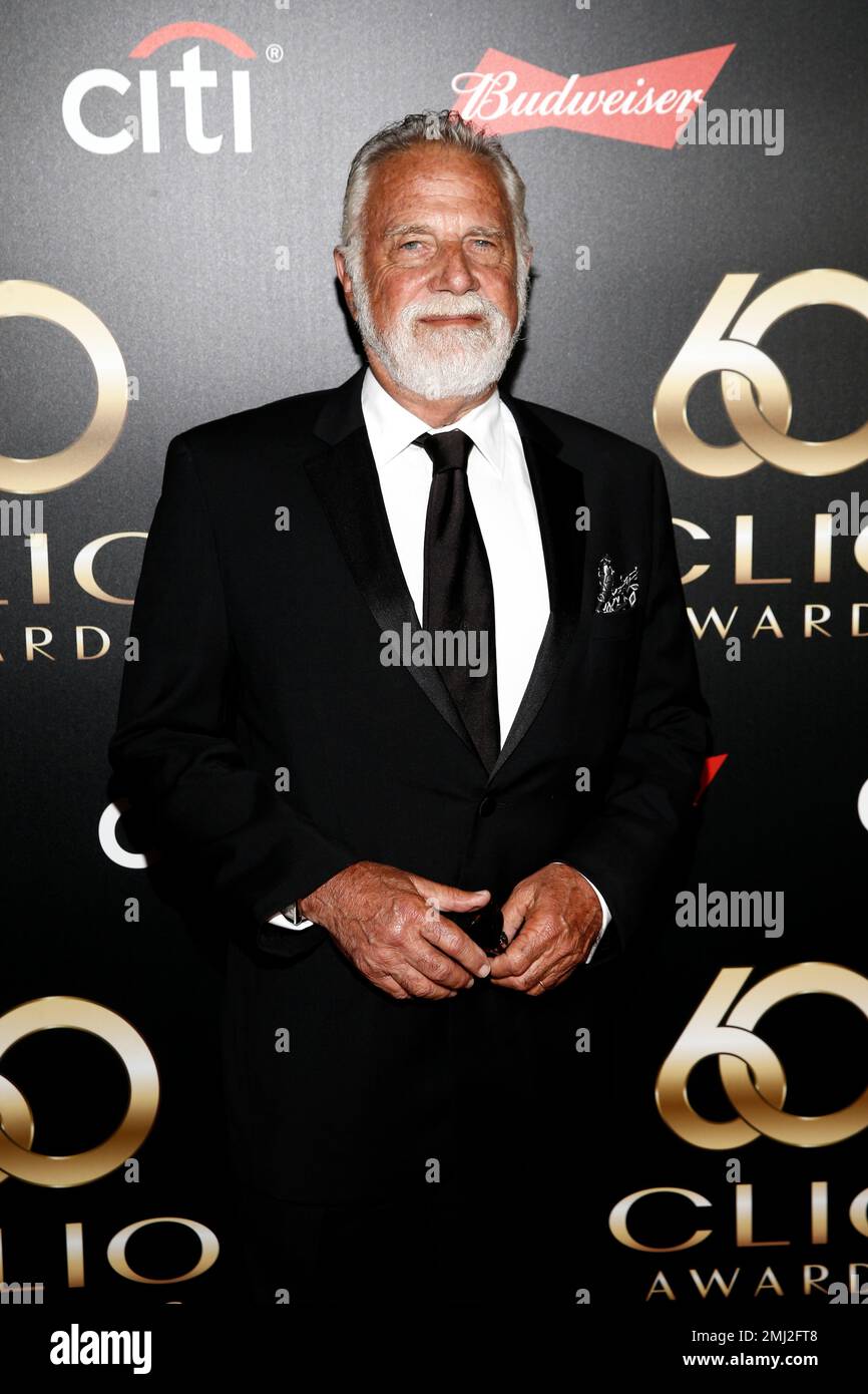 Jonathan Goldsmith on the red carpet before the 60th Annual Clio Awards ...