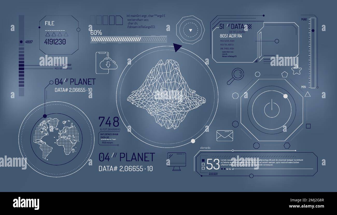 Set of infographic elements about the study of the planet Earth Stock ...